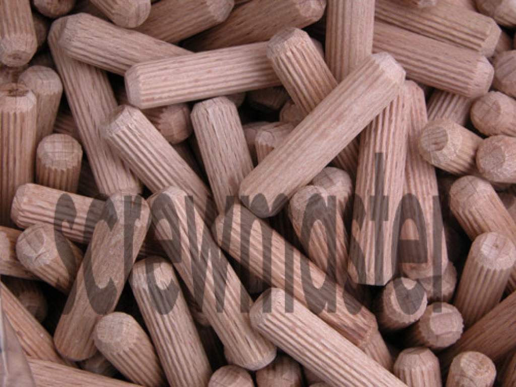 100 Fluted Dowels 8mm x 35mm beech hardwood jointing crafts
